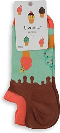 Livoni Chaussettes Ice Cream-Low 39-42, Multicolore, M Mixte