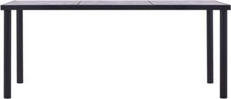 vidaXL Esstisch Schwarz und Betongrau 180 x 90 x 75 cm mdf Vidaxl