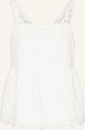 Riani Riani Top Mit Lochspitze weiss