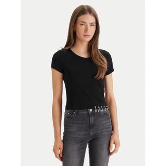 Guess T-Shirt W6GP11 K2933 Schwarz Regular Fit