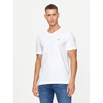 GANT T-Shirt Shield 2003186 Wei&szlig; Slim Fit