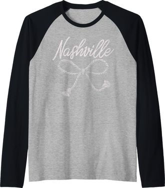 Trendy Apparel Nashville Tennessee Rope Ribbon Bow Raglan