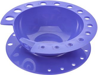 Cabilock Multifunktionale Häkelschale aus Leichtem mit Seitlichem Garnauslass und Nadelhalter Großer Kapazität für Garn und Häkelnadeln als Garnorganizer für Z