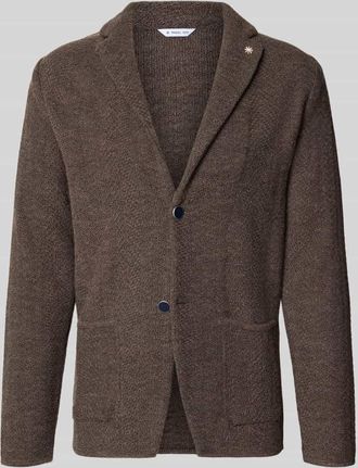 Manuel Ritz Cardigan mit Schurwoll-Anteil in Strick-Optik