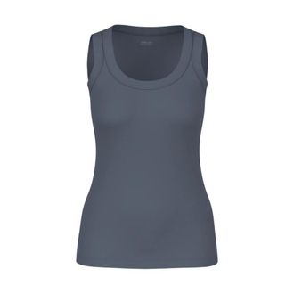 Marc Cain Basic-Top aus Baumwoll-Stretch - - Tops - Damen - Grau - XL