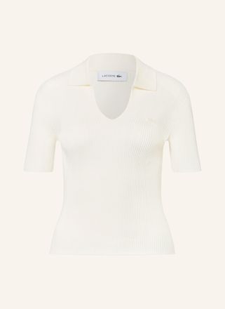 Lacoste Strick-Poloshirt weiss