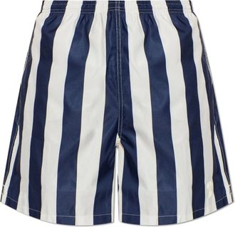 Ami Homme, Maillots de bain, Bleu, Taille: M Long Striped Swimshorts