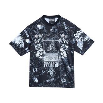 Versace Jeans Couture Cabinet De Curiosit&eacute; Relaxed-Fit T-Shirt - - Tops - Herren - Schwarzk - M
