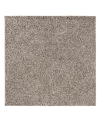 benuta Basic Hochflorteppich Soho - hellgrau 200x200 cm - Kuschelig Weicher Teppich im Minimalistischen Look - Pflegeleicht - Fu&szlig;bodenheizung Geeignet