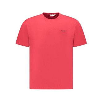 Pepe Jeans London Homme, Tops, Rouge, Taille: S T-shirt en coton rouge &agrave; col rond