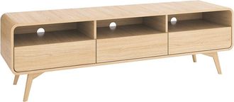 Vente-Unique TV-Möbel mit 3 Schubladen & 3 Ablagefächern - Holzfarben - JALEMO