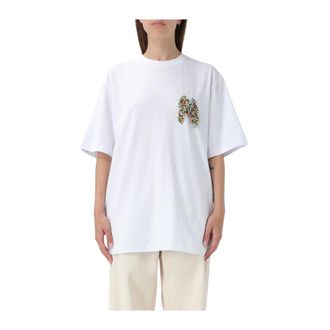 Msgm Wei&szlig;es T-Shirt mit Raglan&auml;rmeln - - Tops - Damen - Wei&szlig; - 2XS