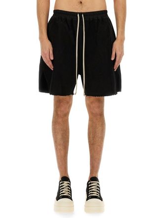 Rick Owens Zippered Cotton Boxer Shorts - Black