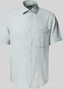 Mc Neal Regular Fit Freizeithemd aus Leinen-Baumwoll-Mix