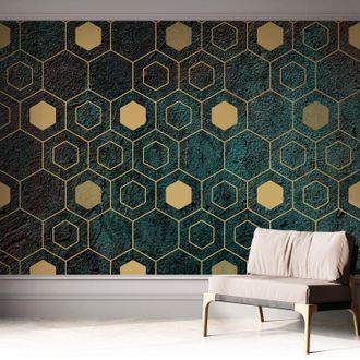 Tulup Carta Da Parati Autoadesiva - Impermeabile - Murale Da Parete - Decorazione Murale - Esagoni Geometrici 312x219 Cm