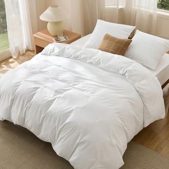 Bedsure Housse de Couette 260x240 cm - Parure en Microfibre de Polyester Oeko-TEX - Bedding Sets Housses de Couettes 260x240 + 2X Taies doreiller 65x65 cm ave