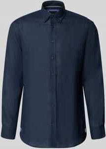 Christian Berg Slim Fit Leinenhemd mit Brusttasche