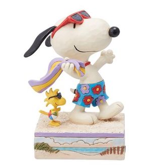 Enesco Peanuts by Jim Shore Snoopy und Woodstock On The Beach Figurine