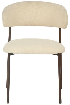 MID.YOU Mid.you Stuhl, Weiß, Holz, Metall, Textil, Pappel, Sperrholz, Rundrohr, 55x78x58 cm, Esszimmer, Stühle, Esszimmerstühle