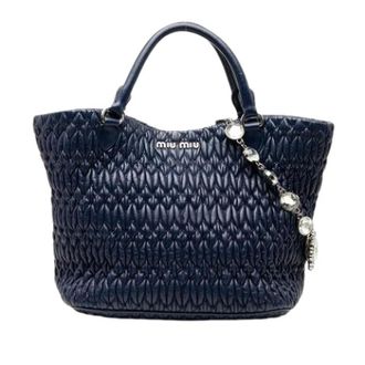 Miu Miu Pre-owned Sac bandouli&egrave;re matelass&eacute; - Femme - Pre-owned - Bleu - Taille: ONE Size