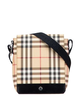 Burberry sac à bandoulière Flap à motif House Check (2003) - Marron