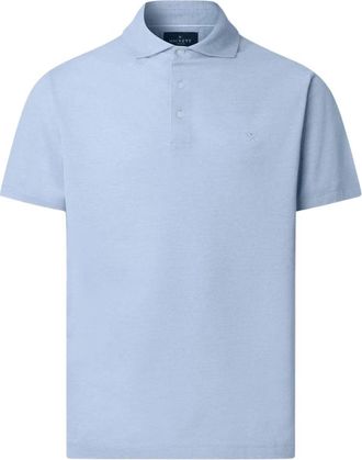 Hackett Oxford Piqu&eacute; Polo-Shirt - - Tops - Herren - Blau - L
