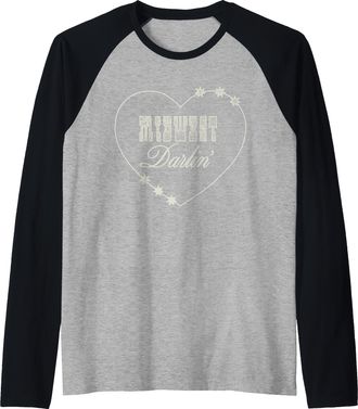 Trendy Apparel Midwest Darlin Heart and Spurs Style Frame Raglan