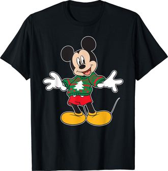 Disney Mickey Mouse Christmas Jumper Stroke T-Shirt