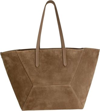 Brunello Cucinelli Femme, Sacs, Brun, Taille: ONE Size Duo Large Tote Bag