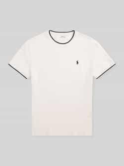 Polo Ralph Lauren Regular Fit T-Shirt aus Baumwoll-Mix mit Kontraststreifen