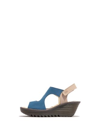 FLY London Fly London Damen YOXA576FLY Sandal, Blue/Natural, 42 EU
