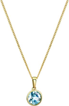 Fascination by Ellen K Halskette Gold 375 mit Blautopas (beh.) 8mm