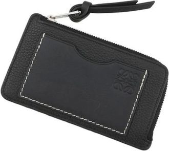 Loewe unisex, Pre-owned, Noir, Taille: ONE Size Portefeuille en cuir Pre-owned