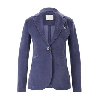 Circolo 1901 Velvet Blazer - - Jackets - Damen - Blau - 4XS