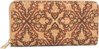 styleBREAKER Portemonnaie Kork Geldb&ouml;rse mit buntem Muster Print