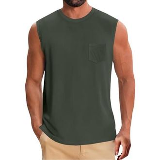 Generic D&eacute;bardeur de sport ray&eacute; pour homme - Sans manches - Pour entra&icirc;nement musculaire - D&eacute;bardeurs d&eacute;t&eacute; d&eacute;contract&eacute;s, vert menthe, XXL