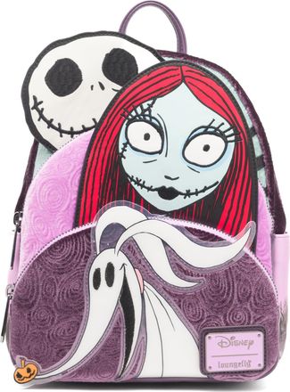 Loungefly Disney Nightmare Before Christmas Glow in the Dark Jack, Sally and Zero Damen-Rucksack, Mehrfarbig, Einheitsgröße, Wdbk3801
