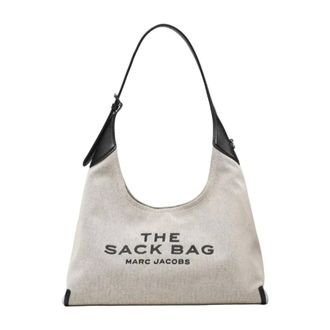 Marc Jacobs Femme, Sacs, Beige, Taille: ONE Size Sac besace &agrave; ceinture en toile avec garniture en cuir
