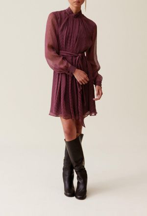 Claudie Pierlot Robe fluide col lavalli&egrave;re