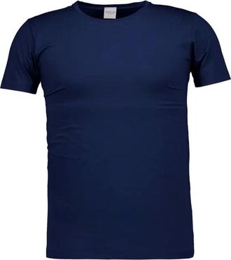 Novila Herren T-Shirt blau Baumwolle unifarben