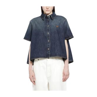 Loewe Double L Denimhemd - - Blouses & Shirts - Damen - Blau - 2XS