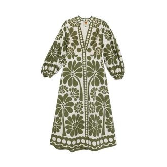 Farm Rio Farm Rio, Femme, Robes, Vert, Taille: 36 FR Palermo Maxi Dress