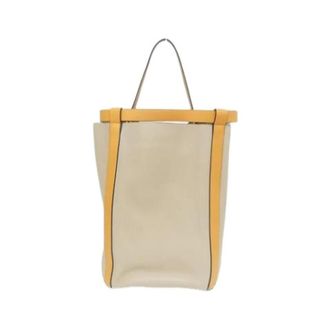 Loewe unisex, Pre-owned, Beige, Taille: ONE Size Sac &agrave; dos en cuir Pre-owned