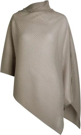 Issey Miyake Femme, Blouses et Chemises, Gris, Taille: 40 FR Sheer Scarf Pleats Shirt