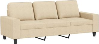 vidaXL 3-Sitzer-Sofa Creme 180 cm Stoff Vidaxl 727294