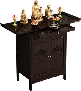 Generic Vielseitiger Altarschrank mit Schubladen, Altartisch im chinesischen Stil mit Stauraum, f&uuml;r Zuhause, Familienandacht und Wohnzimmer(42IN/120CM)