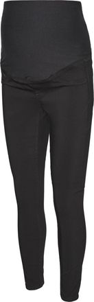Mama Licious Damen Mllucy Black Slim Pant A. Noos, Black Denim, M