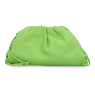 Bottega Veneta Kleine Lederpouch mit Druckknopfverschluss - - Bags - Damen - Gr&uuml;n - ONE SIZE
