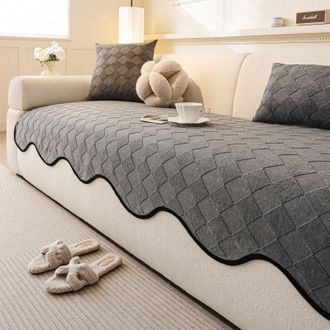 Generic Sofa-Kissen mit geradem R&uuml;cken, einfarbig kariert, Rutschfester, maschinenwaschbarer Bezug, geeignet f&uuml;r alle Jahreszeiten, ideal f&uuml;r das Wohnzimmer G