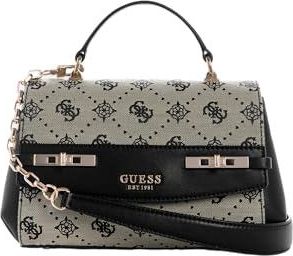 Guess sac &agrave; main sac &agrave; &eacute;paule bandouli&egrave;re Melinda Logo Top Handle Bag Black Logo noir